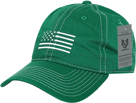 Download New Kelly Green Baseball Cap W White Usa Flag Patriotic ...