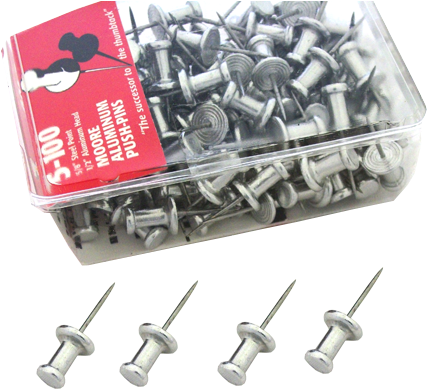 Download 5/8" Push Pins - Alvin M4-100 Alum Push Pins 1-2 Pt Bx-100 ...