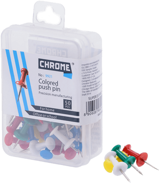 Download Chrome Color Push Pins 50pc - Pin - Full Size PNG Image - PNGkit