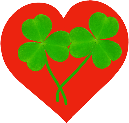 Download Red Heart With Two Shamrocks - St Patrick's Day Heart - Full ...