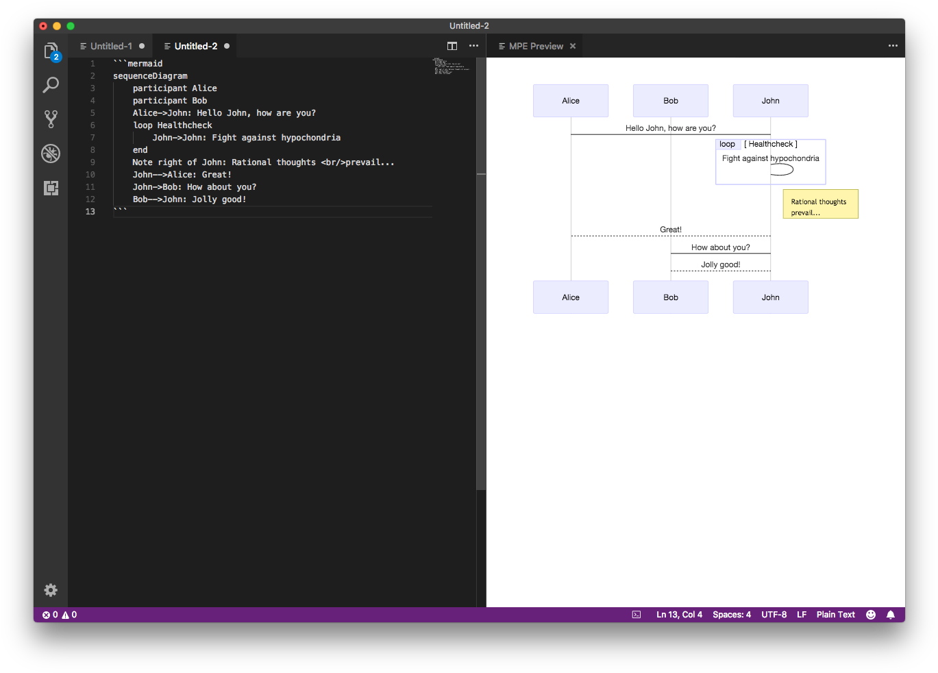 Download Mermaid In Vs Code With Markdown Preview Enhanced - Visual ...