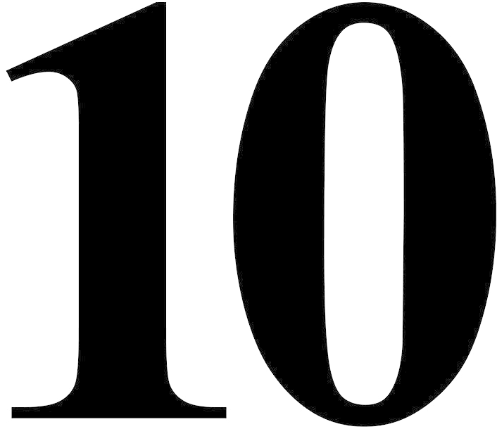 Download Transparent 10 Number Free Png Image - Times New Roman 1 Black ...