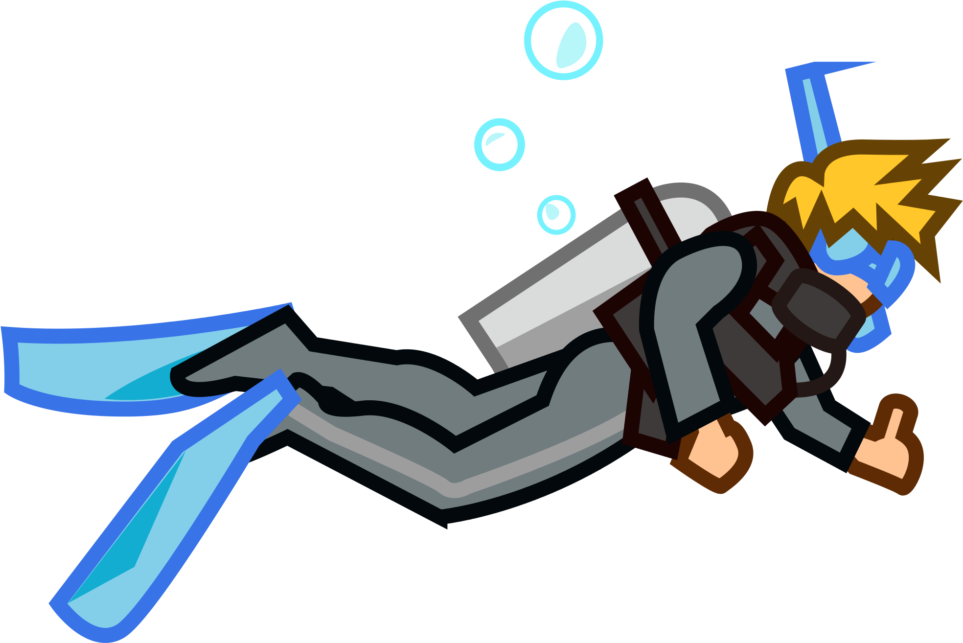 Download Diver Png - Cartoon Scuba Diver Png - Full Size PNG Image - PNGkit