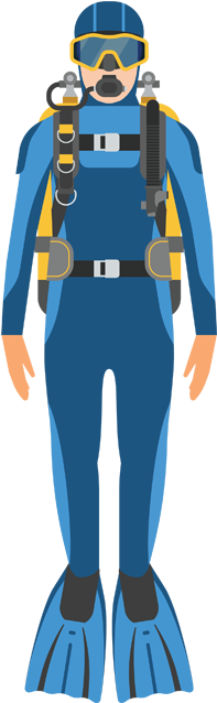 Download Scuba Diving In Maui - Oxygen Scuba Vector - Full Size PNG ...