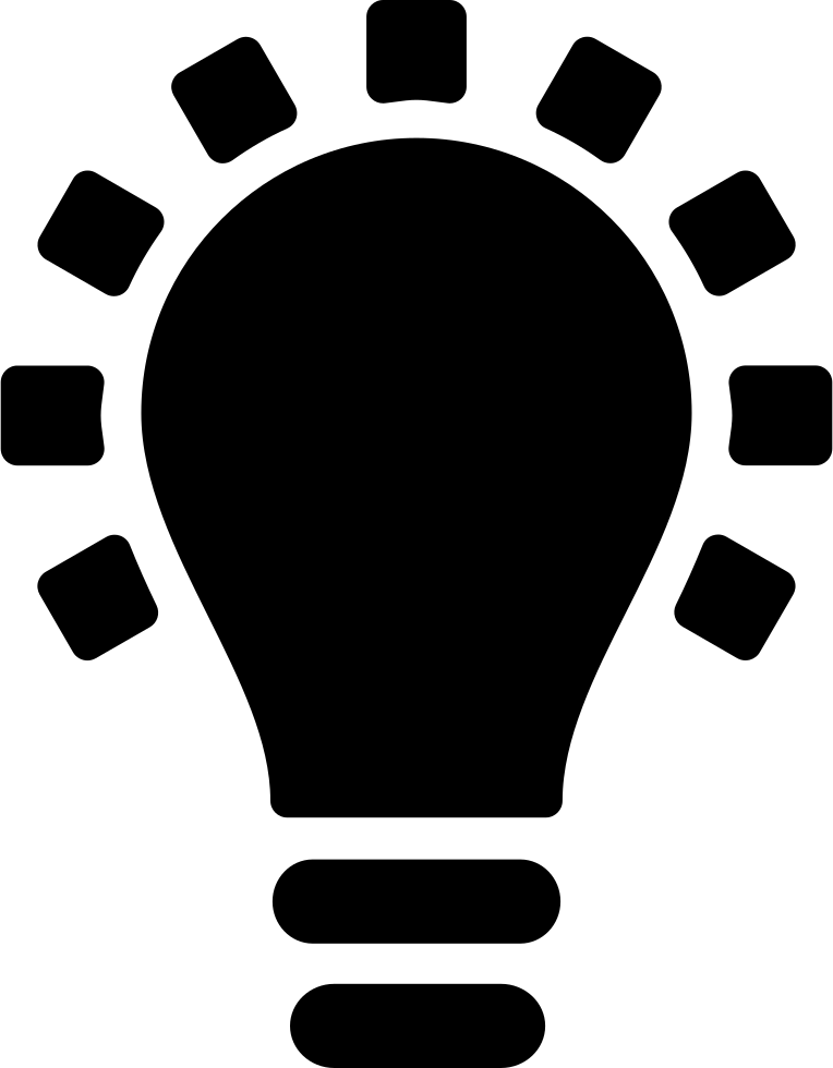 Download Black Lightbulb Creativity Symbol Comments - Full Size PNG ...