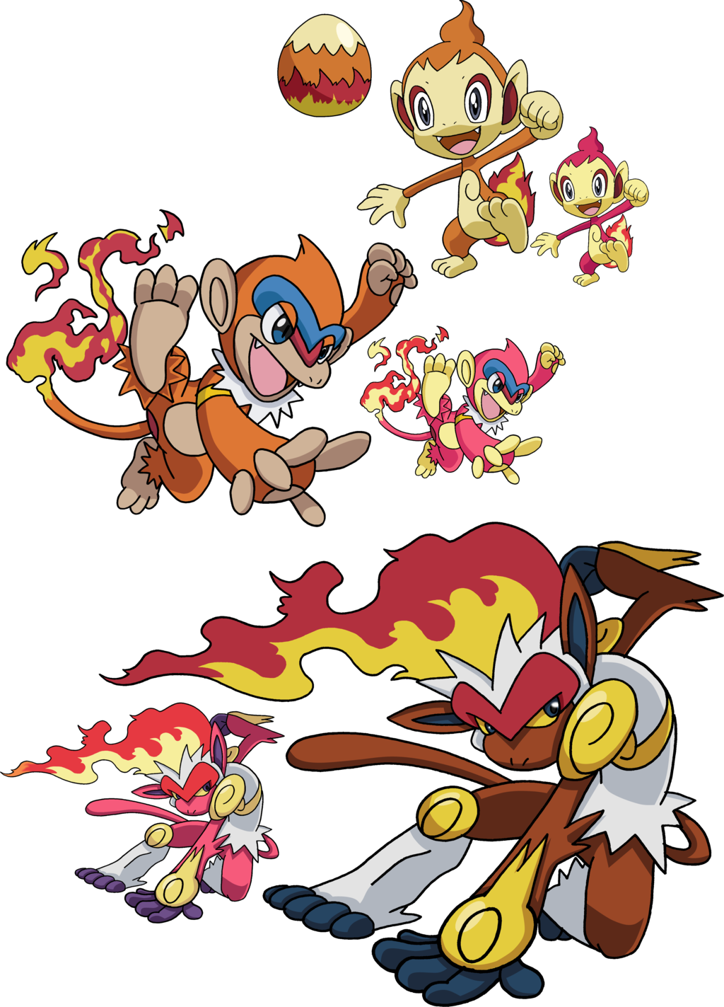 Download 390, 391 And - Pokemon Chimchar Mega Evolution - Full Size PNG ...