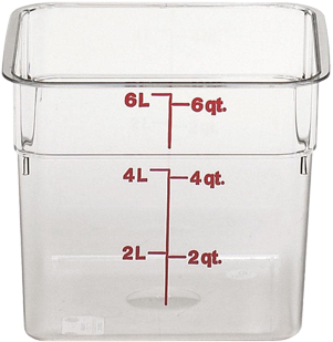 Download Cambro 6sfscw135 Food Storage Container, Square - Cambro Camwear Polycarbonate Square ...
