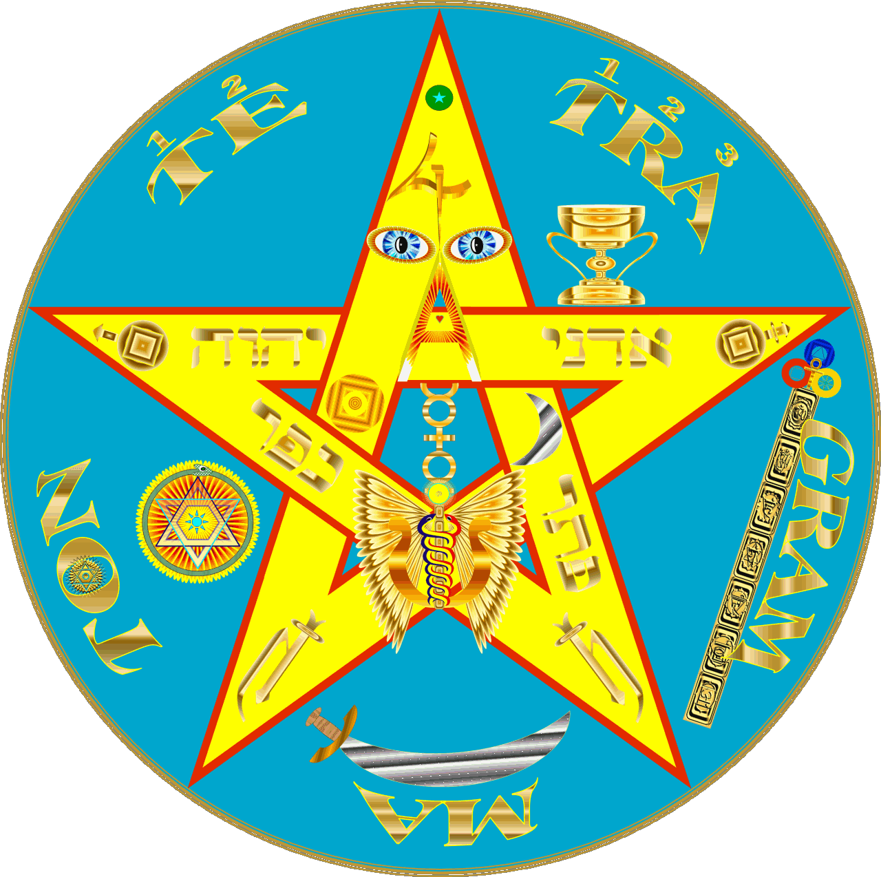 Download Pentacle Tetragrammaton - Full Size PNG Image - PNGkit