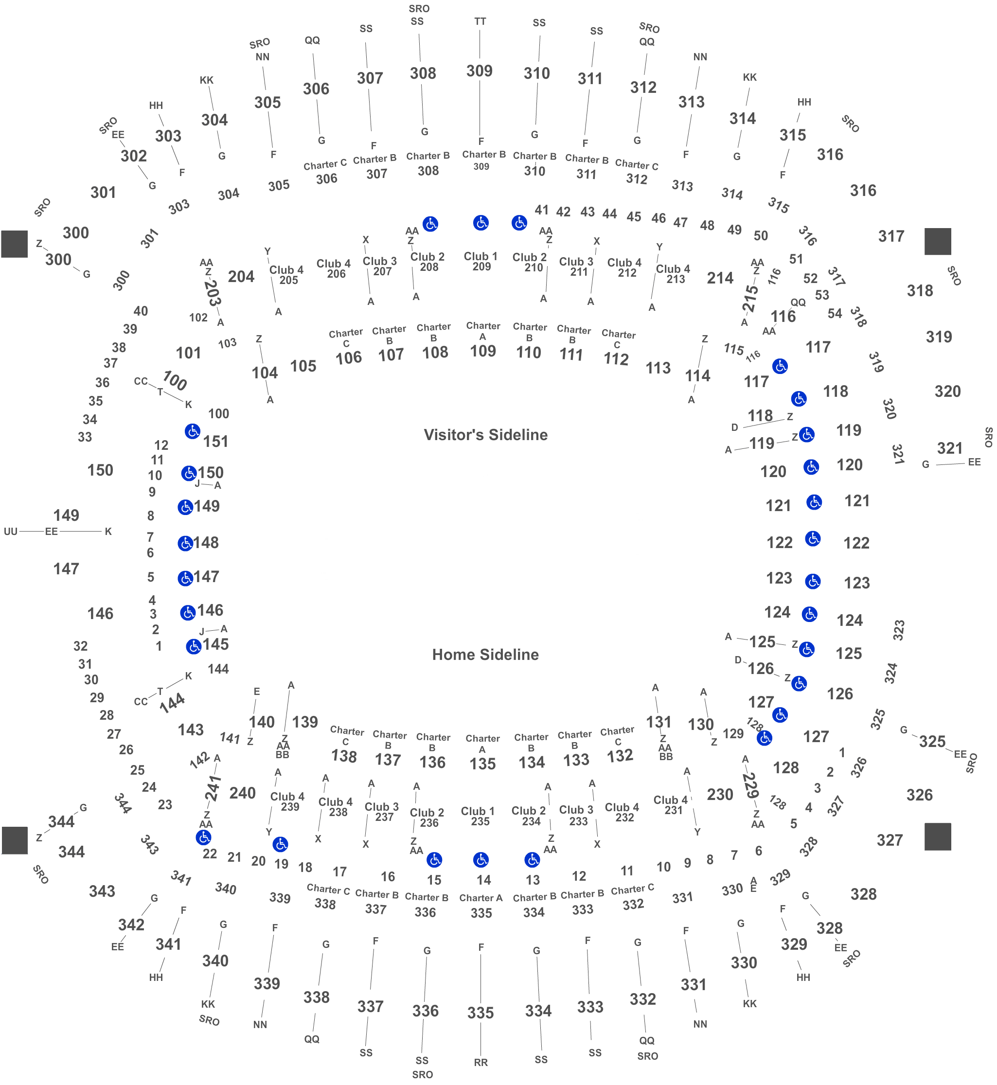 Download Transparent Full Map - Centurylink Field Seating Chart View ...