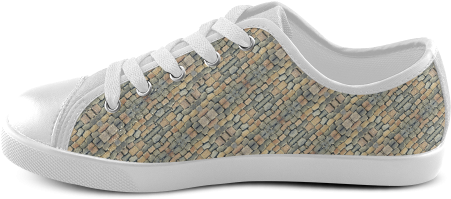 Download Cobblestone Geometric Texture Canvas Kid's Shoes - Skate Shoe ...
