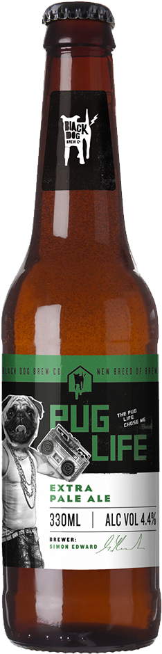 Download Pug Life Extra Pale Ale - Black Dog Beer - Full Size PNG Image ...