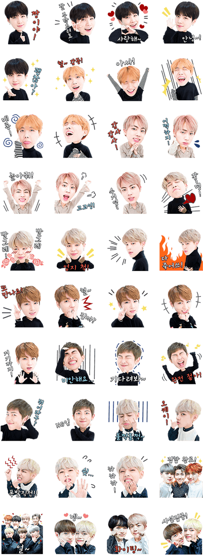 Download Bts Stickers - Bts Stickers Line Png - Full Size PNG Image ...