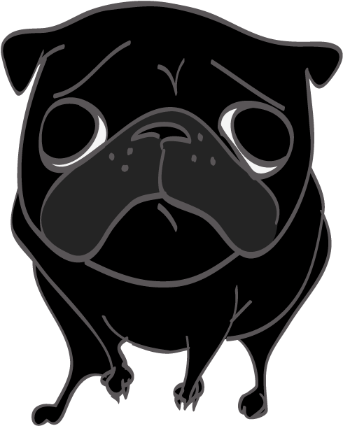 Download Transparent Hewston The Pug Messages Sticker-1 - Pug - PNGkit