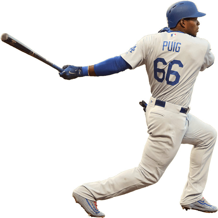 Download Yasiel Puig - La Dodgers Players Transparent - Full Size PNG ...