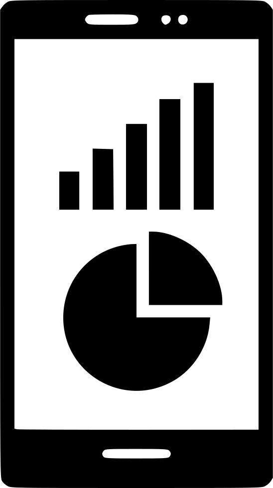 Download Cell Phone Bars Pie Comments - Data - Full Size PNG Image - PNGkit