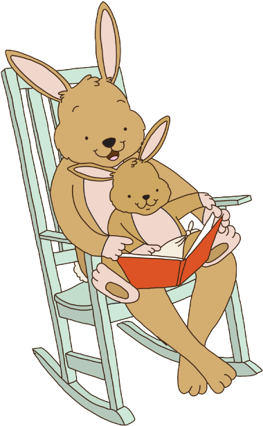 Download Transparent Reading With A Child - Bunny Reading Clip Art - PNGkit