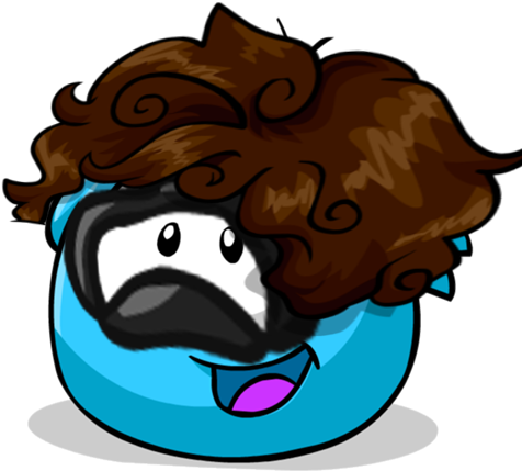 Download Puffle Custom Blue With Mask And Wig - Club Penguin Puffle ...