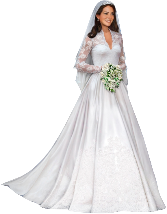 Download Bride Pngs - Kate Middleton Wedding Png - Full Size PNG Image ...