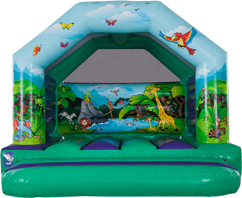 Download A Frame Bouncy Castle Jungle - Inflatable Castle - Full Size ...