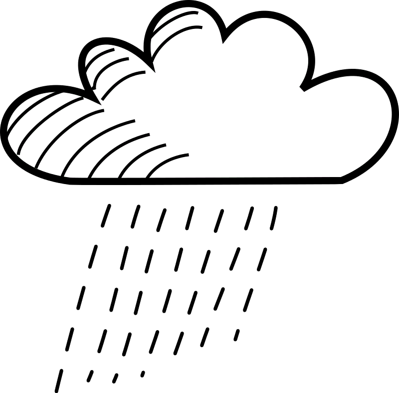 Download A Rainy Digital Cloud - Cloud With Rain Drawing - Full Size ...