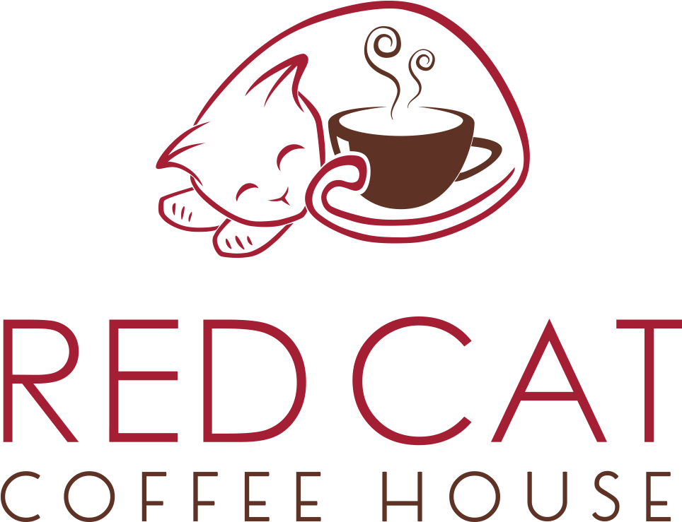 Download Redcat Logo 1 - Red Cat With Coffee - Full Size PNG Image - PNGkit