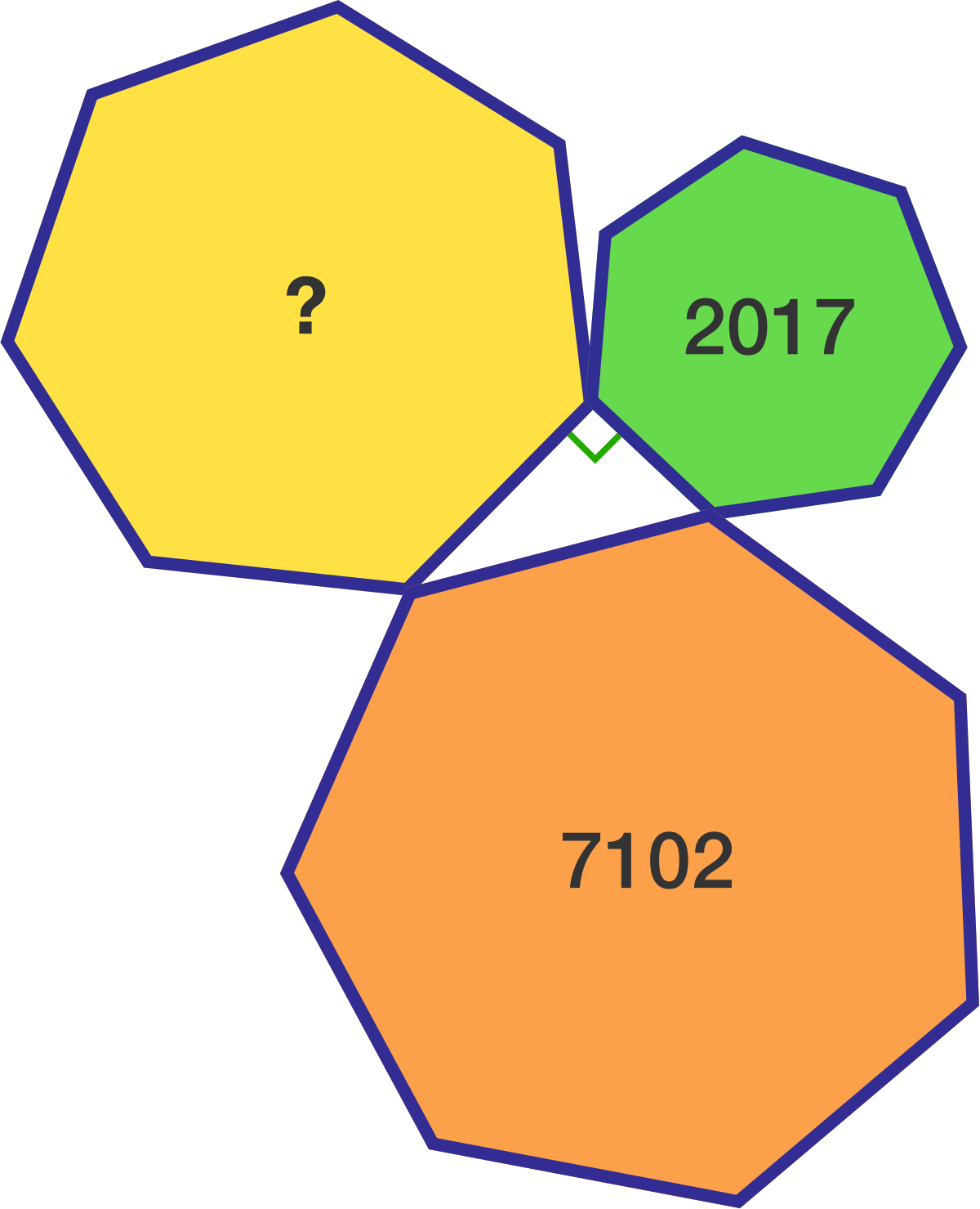 Download Three Regular Heptagons With Different Side Lengths - Area ...