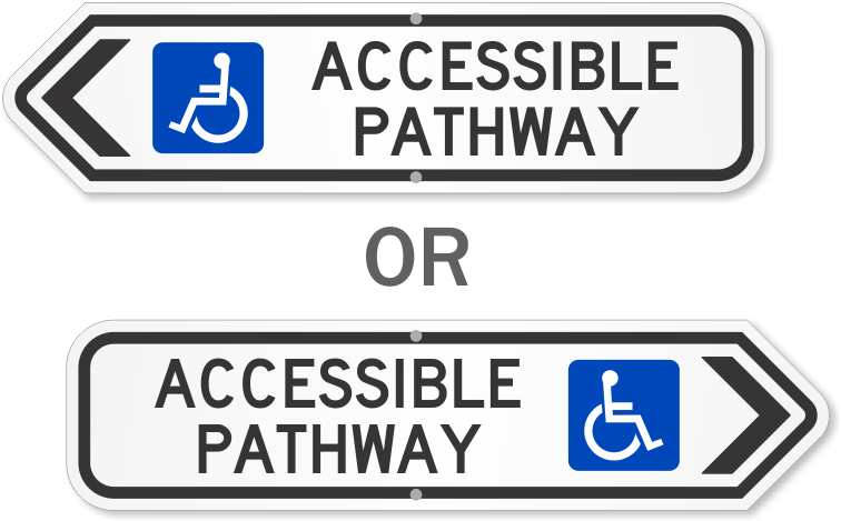 Download Accessible Pathway Handicapped Access Sign - Handicap Sign ...
