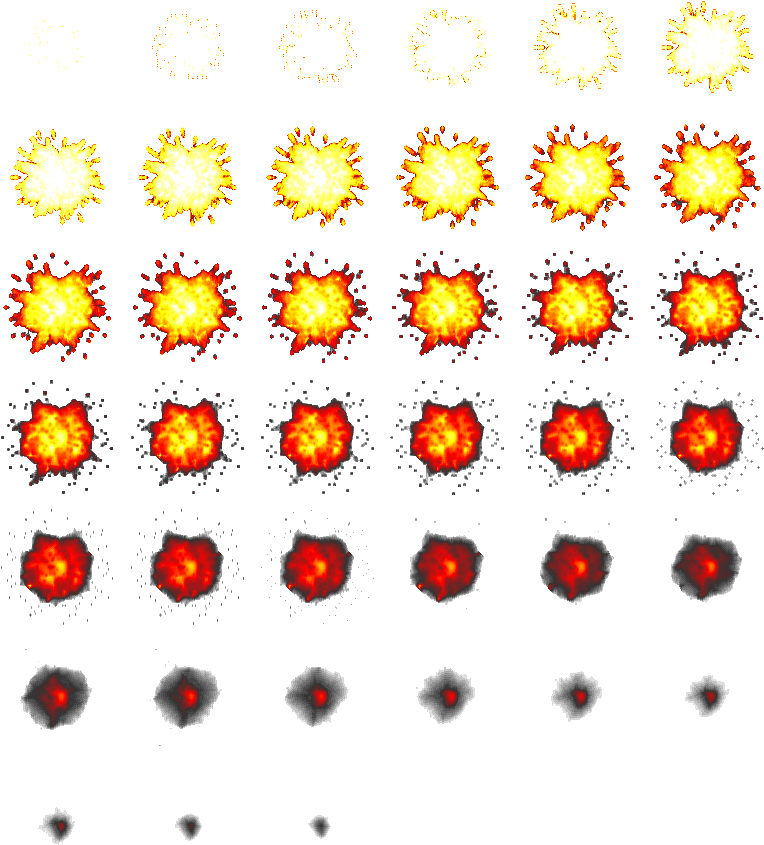 Download Attached Are Various Explosion Sprites Created With - 2d ...