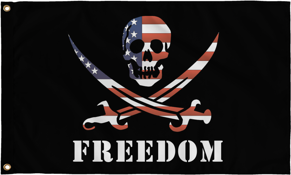 Download Freedom Pirate Flag - Flag - Full Size PNG Image - PNGkit