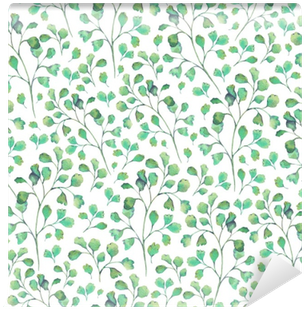 Download Transparent Watercolor Seamless Natural Pattern With Green ...