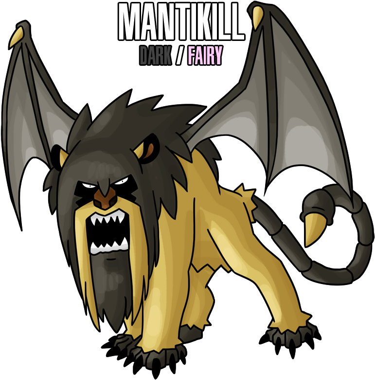 Download Traein 15 By Drcrafty - Manticore Fakemon - Full Size PNG ...