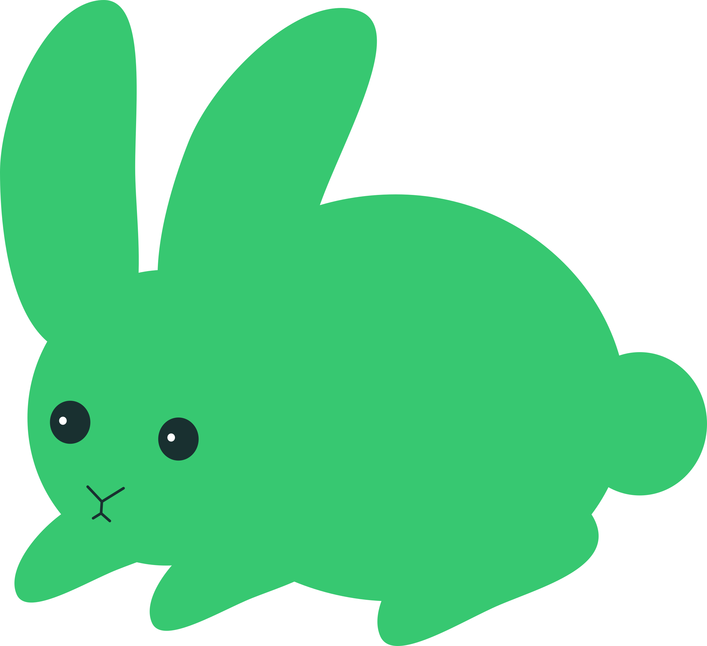 Download Medium Image - Green Rabbit Clipart - Full Size PNG Image - PNGkit