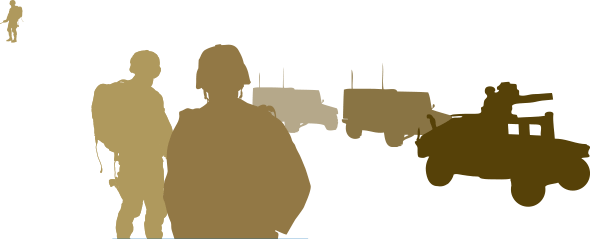 Download 08 May Humvee And Soldiers Layer - Silhouette - Full Size PNG ...