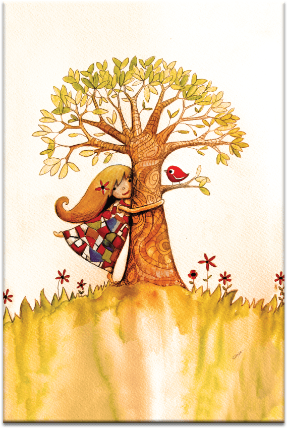 Download Tree Hugs - Tree Hugs, Canvas Print, White, Posters, Prints ...