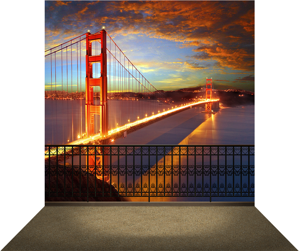 Download Golden Gate At Dusk - Golden Gate Bridge - Full Size PNG Image ...