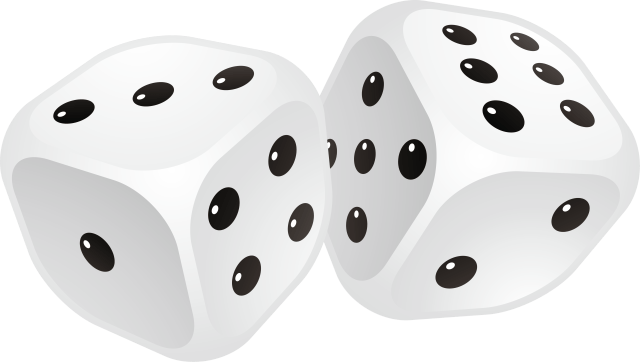 Download Two White Dice - Dice - Full Size PNG Image - PNGkit