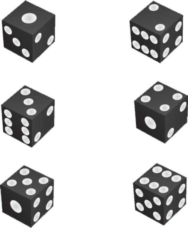 Download Black And White Dice Clipart - Number - Full Size PNG Image ...
