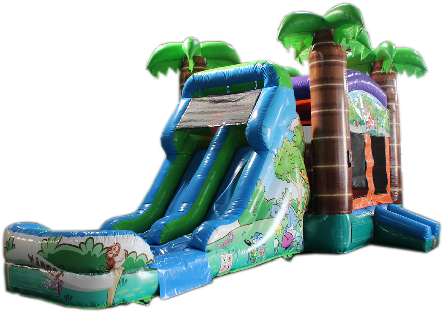 Download 28' Crazy Tropical Bounce House Wet Or Dry Water Slide ...