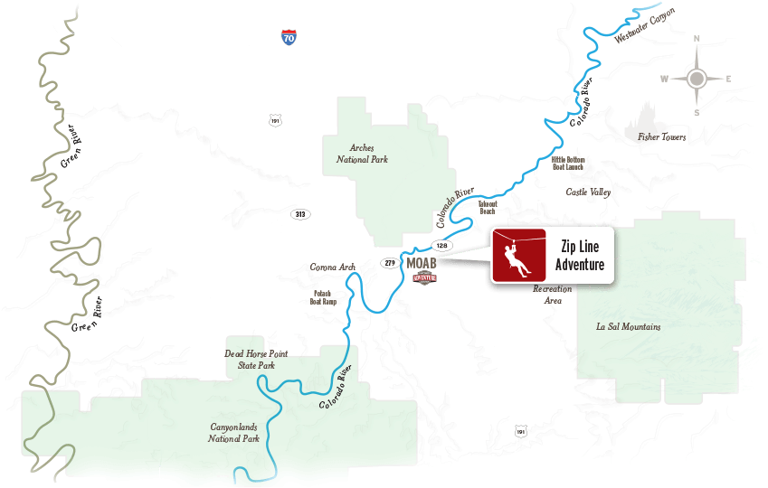 Download Moab Zip Line Map - Map - Full Size PNG Image - PNGkit