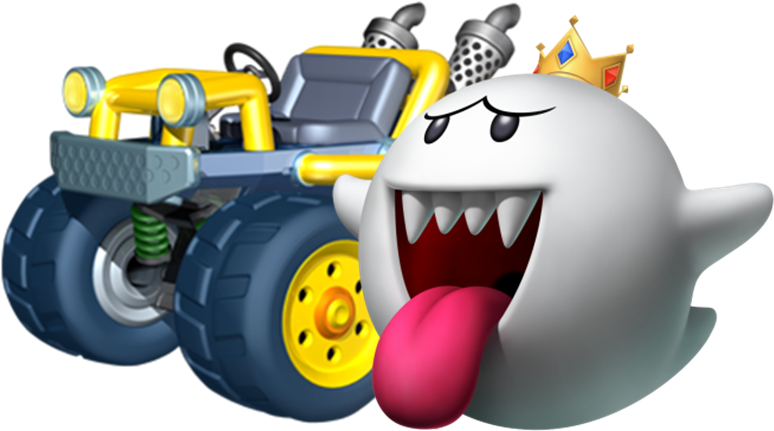 Download Mario Kart Characters King Boo - Full Size PNG Image - PNGkit