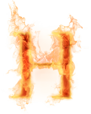 Download Burning Letter H Cool Letter Fonts, Cool Lettering, - Fire ...