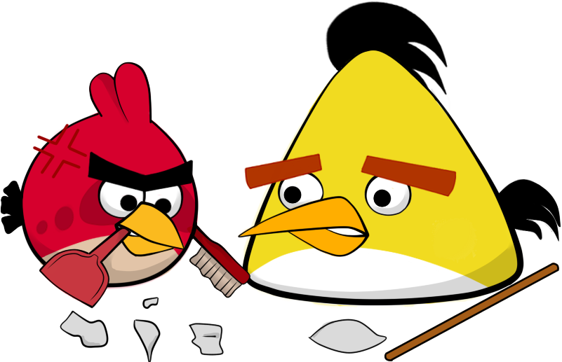 Download Angry Birds Art Red Yellow - Angry Birds Chuck And Red - Full ...