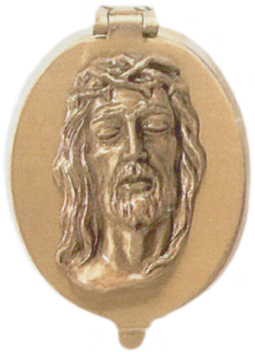 Download Bronze Oval Frame With Jesus On Cover - Locket - Full Size PNG ...