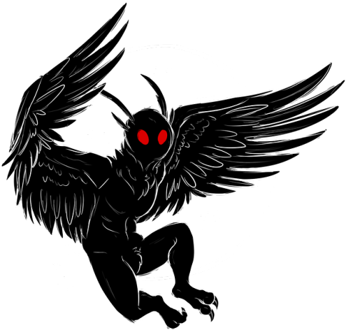 Download Mothman Here For Your Mothman Needs - Illustration - Full Size ...