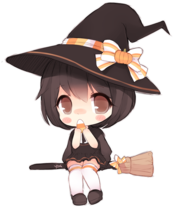 Download Image - Happy Halloween Anime Chibi Transparent - Full Size ...