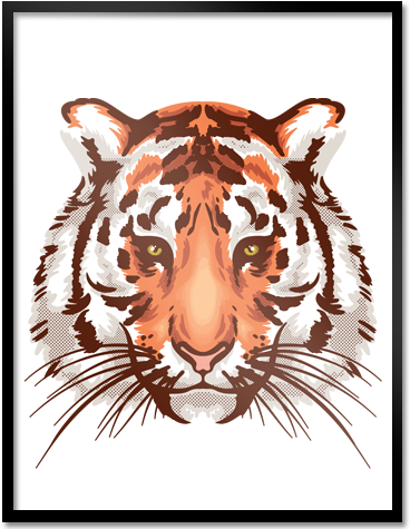 Download Tiger Print By Musketon - Siberian Tiger - Full Size PNG Image ...