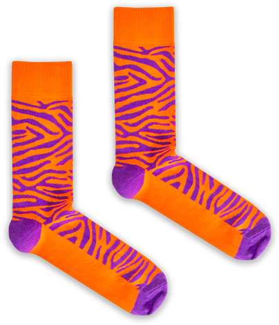 Download A Simple But Effective Purple And Orange Tiger Print - Sock ...