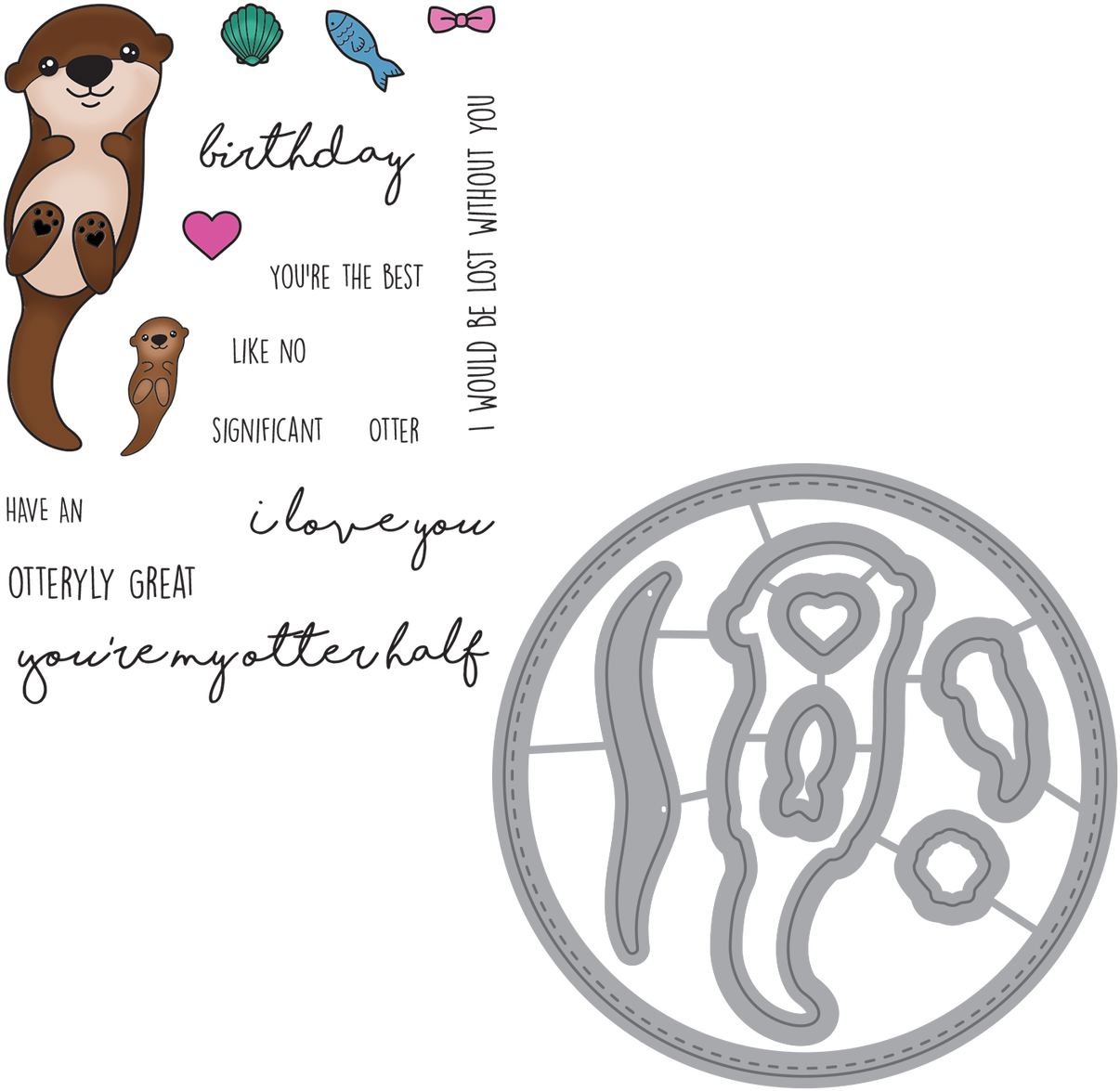 Download Significant Otter Stamp & Die Set - Otter - Full Size PNG ...