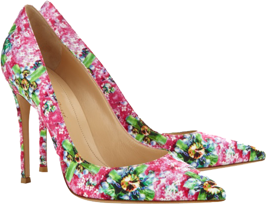 Download Floral Shoe Png Transparent Library - Basic Pump - Full Size ...