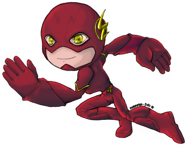 Download Chibi The Flash By Kurokeren On Deviantart Svg Black - Best ...